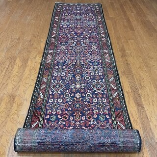 HERAT ORIENTAL Handmade One-of-a-Kind Hamadan Wool Runner - 2'9 x 13'2 ...