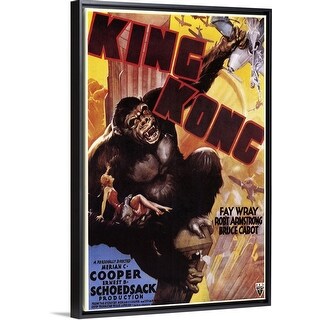 "King Kong (1933)" Black Float Frame Canvas Art - Bed Bath & Beyond ...