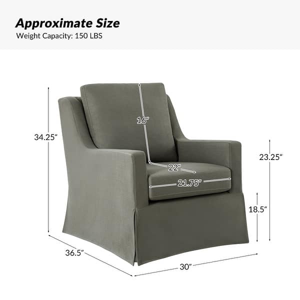 Stan Farmhouse Slipcover Rocking Swivel Chair Set of 2 by HULALA HOME ...