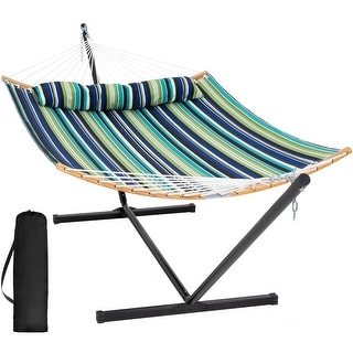 Heavy Duty Double Hammock and Stand, Free Standing Two Person Hammock ...