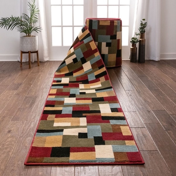 Custom Size Runner 27 Inches Wide Barclay River Modern Stair Rug - Bed ...