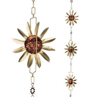 Rain Chain - Sunflower - 5.5"x2.5"x100.5" - Bed Bath & Beyond - 39056235