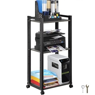 Three layer adjustable and movable printer stand storage rack - Bed ...
