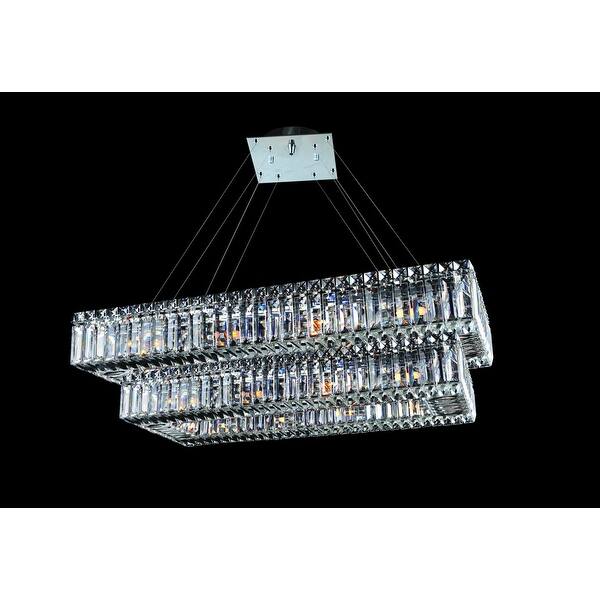 Allegri Quantum Baguette 26 Light Two Tier Chandelier - Bed Bath ...