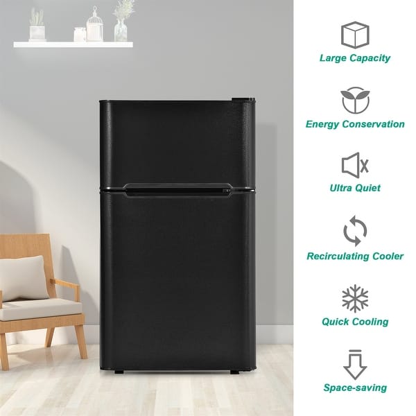black mini fridge