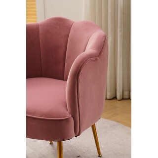 Shell Shape Teddy Fabric Armchair Living Room Chair - Bed Bath & Beyond ...