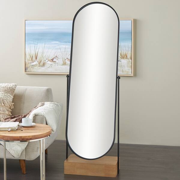 black oval shape mirror