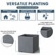 Tall Concrete Square Plant boxes / Large Indoor and Outdoor flower ...