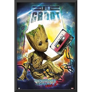 Guardians of Galaxy - Groot Framed Art Poster - 24 x 36 Inch - Bed Bath ...