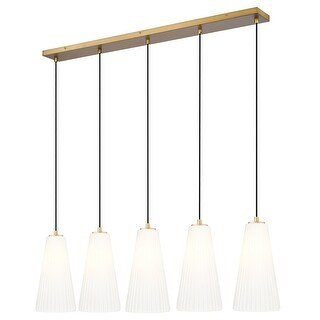 Farrell 5 Light Linear Chandelier in Modern Gold - Bed Bath & Beyond ...