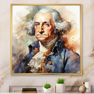 Designart "George Washington President Portrait" President/Political ...