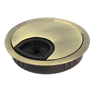 Computer Desk Metal Grommet Wire Cable Hole Cover Bronze Tone 60mm Dia ...
