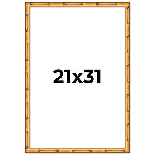 21x31 Frame Gold Bamboo Solid Wood Picture Frame | 1 Inch Moulding ...