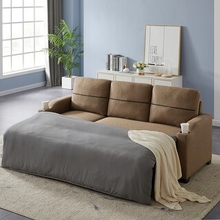 Pull Out L-shape Sectional Sofa Bed Linen Corner Broaching Couch Set ...