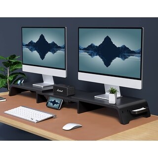 Fenge Dual Monitor Stand, Adjustable Length and Angle - N/A - Bed Bath ...