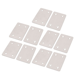 Metal Rectangle 4 Holes Flat Mending Repair Plates Brackets Fasteners ...