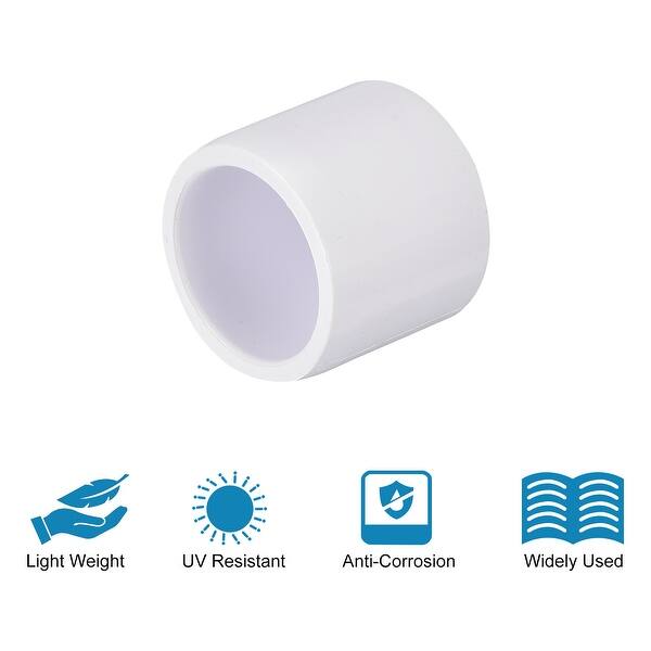 10pack PVC Pipe End Cap Plug Adapter Pipe Fitting Slip - White - Bed ...