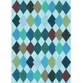 Ahgly Company Machine Washable Transitional Tron Blue Area Rugs - Bed ...