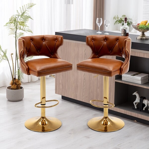 Elmore Fabric and Iron 25 Inch Counter Stools (Set of 2) by Christopher ...