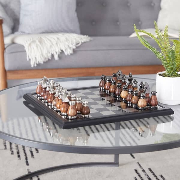 Black Aluminum Chess Game Set - Bed Bath & Beyond - 38352763