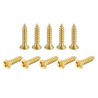 Brass Wood Screws Phillips Flat Head Self Tapping Connector - Bed Bath ...