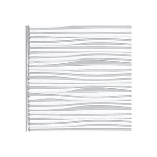 FASÄDE Waves Horizontal 4-foot x 8-foot PVC Wall Panel in Matte White ...