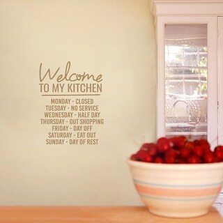Welcome To My Kitchen Wall Decal 14-inch wide x 18-inch tall - Bed Bath ...