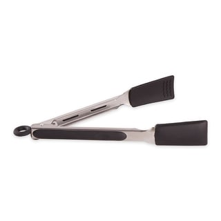 10.75-Inch Non-Slip Locking Tongs - Black or Red - Bed Bath & Beyond ...