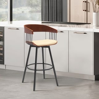 Elise Counter Height Swivel Bar Stool Chairs Set of 2 with Metal Frame ...
