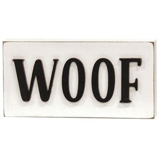 Woof Wooden Block - H - 0.75 in. W - 6.00 in. L - 3.00 in. - Bed Bath ...