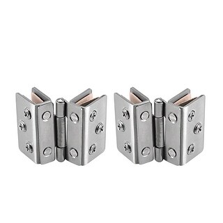 2Pcs Glass Hinge Showcase Hinge Glass Clamp for 8-10mm Glass Thickness ...