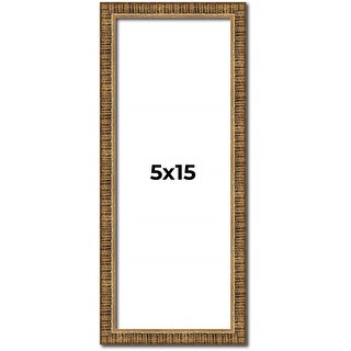 5x15 IN Frame Gold Kingsley Distressed Solid Wood Picture Frame Width ...
