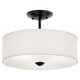 Kichler Lighting Shailene 14 in. Round 3-Light Black Drum Semi-Flush Mount Ceiling Light with ...