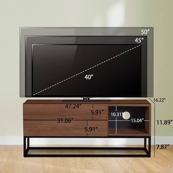 Modern Entertainment Center TV Stand with Ample Storage Space - Bed ...