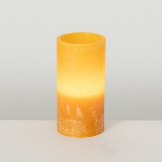 Vance Kitira 8" Timber LED Glow Candle - 4"L x 4"W x 8"H - Bed Bath ...
