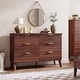 Fluted 6 Drawers Dresser, 47.2" Wide Dressers with Curved Profile ...