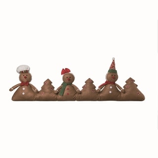 Transpac Polyester Brown Christmas Plush Gingerbread Draft Dodger - Bed ...