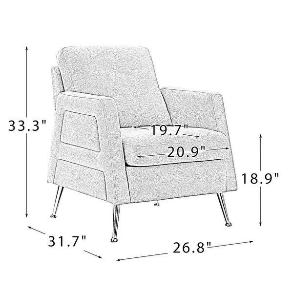 Modern Eleanor Fabric Armchair with Golden Legs - Bed Bath & Beyond ...
