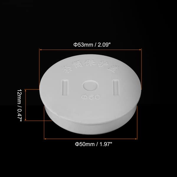 10Pcs 50mm OD Flush Type Hole Plugs Post Tube Hole Cover Pipe End Cap ...