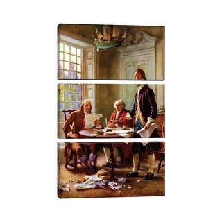 iCanvas "Restored Vector Painting Of The Writing Of The Declaration Of ...