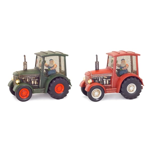 Tractor Snow Globe w/ Farmer Santa (Set of 2) - Bed Bath & Beyond ...
