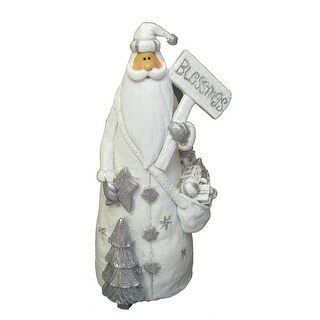 White Resin Santa "Blessing" Figurine - Bed Bath & Beyond - 20532491