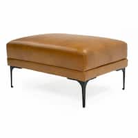 Divani Casa Jacoba - Modern Camel Leather Rectangular Ottoman - On Sale ...