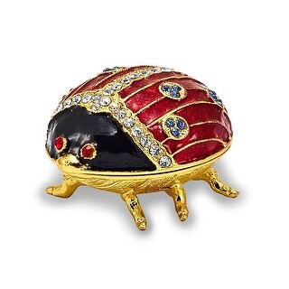 Curata Giftware Pewter Bejeweled Crystals Gold-Tone Enameled Luxy ...