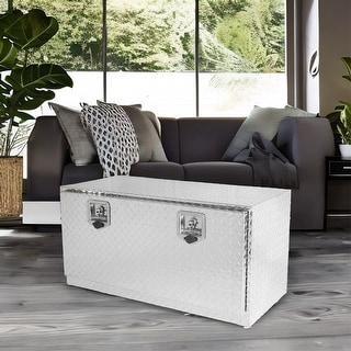 36 Inch Waterproof Aluminum Tool Box with Lock and T-Handle Latch Key ...