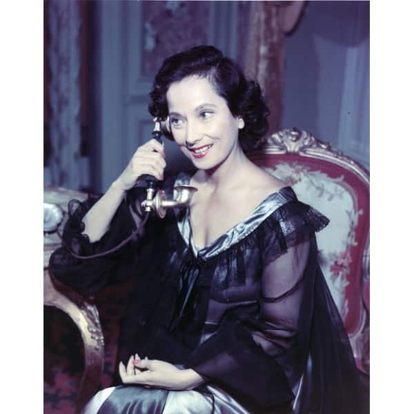 Merle Oberon in Black Gown With Telephone Portrait Photo Print - Bed ...