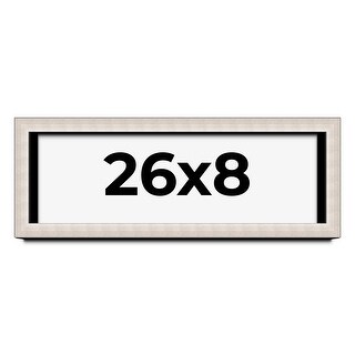 26x8 Shadow Box Frame Silver Real Wood Contemporary Shadowbox Display ...