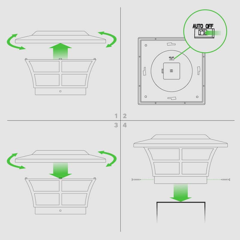 Classy Caps 6x6 Copper Plated Prestige Solar Post Cap (Set of 2) - On ...