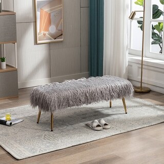Modern Plush Upholstered Bench - Bed Bath & Beyond - 37275611