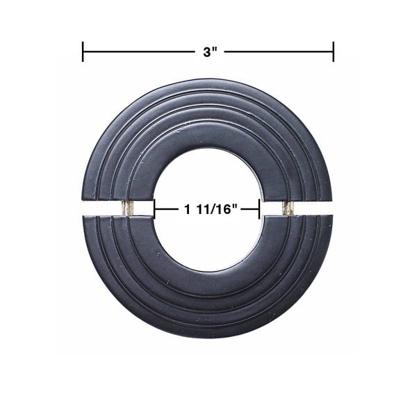Black Radiator Flanges Aluminum Escutcheon Ring Plate Easy Snap On ...
